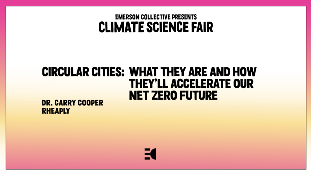 Pioneering Circular Cities - Garry Cooper at the 2023 Climate Week ...