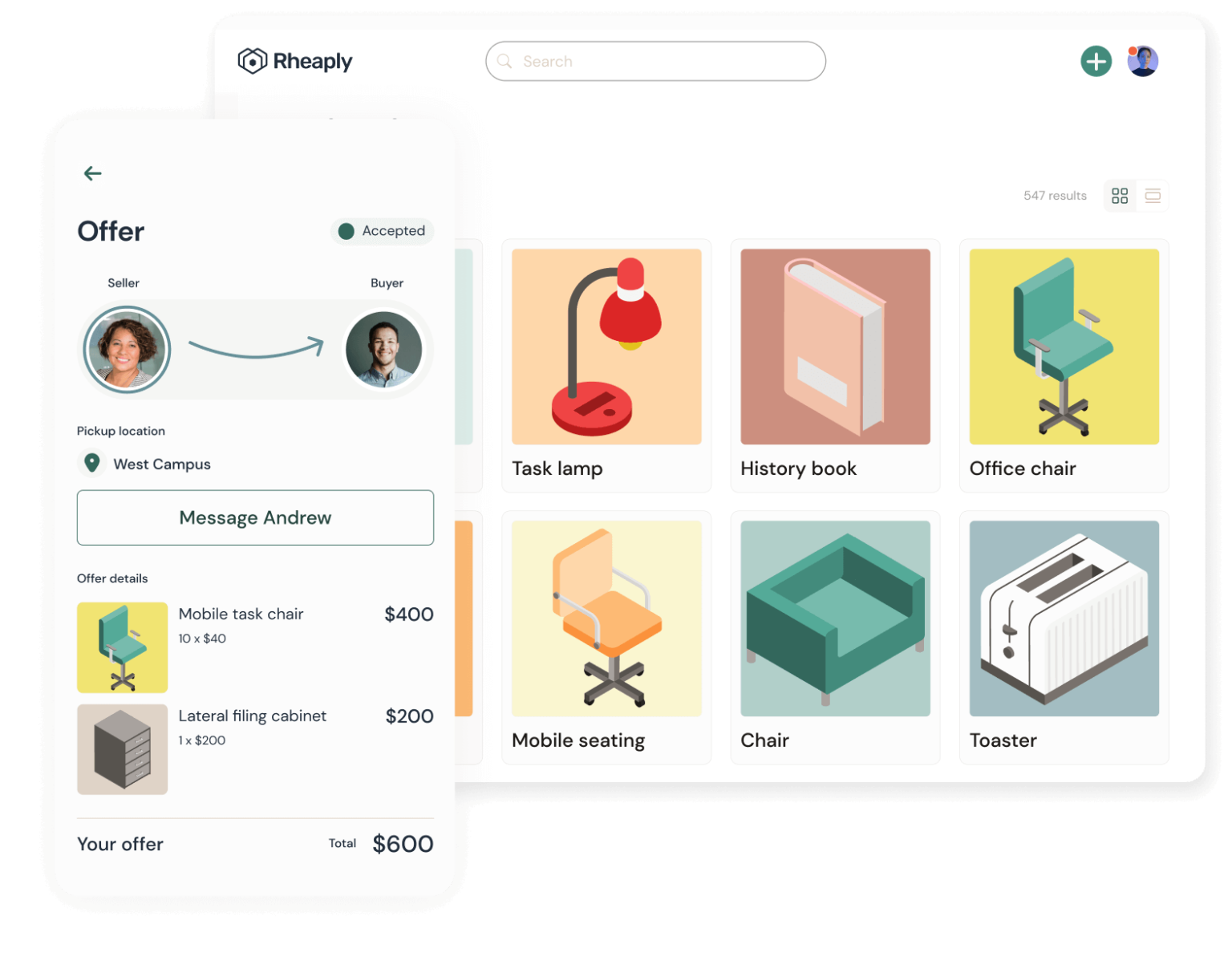Rheaply Resource Exhange Features - Rheaply